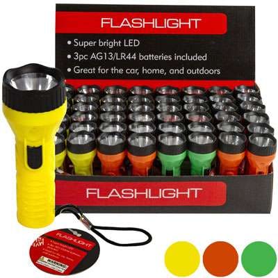 Wholesale LED Flashlights, - Assorted Colors, 4" - DollarDays
