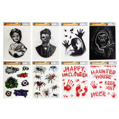 Bulk Halloween Window Clings - Horror Themes - Wholesale Party Supply