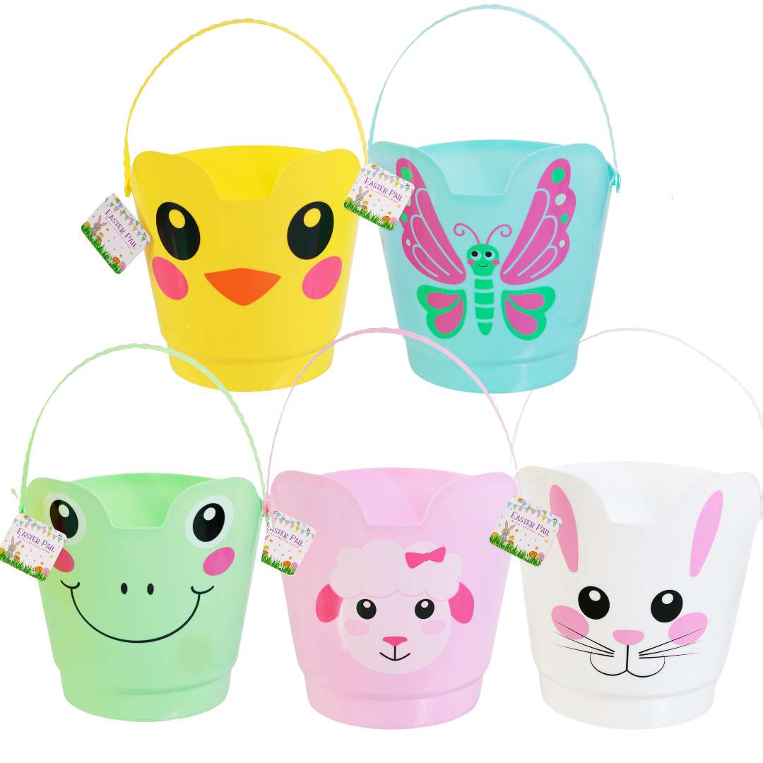 Bulk Easter Character Pails, 5 Designs - Buy Wholesale Easter Supplies