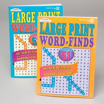 Bulk Word Find Puzzles, Large Print, 2 Volumes - DollarDays