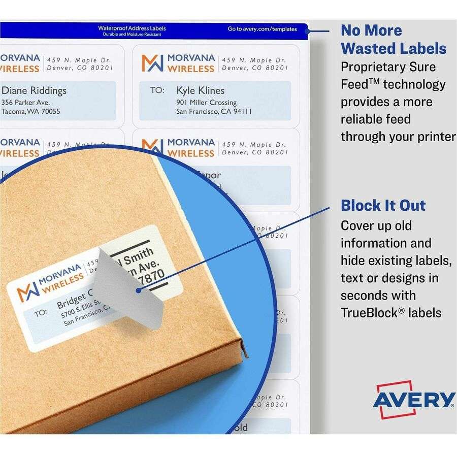 Avery® Printable Shipping Labels, 2.5" x 4" | DollarDays