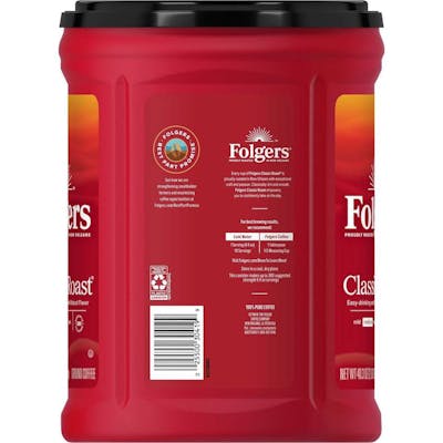 Bulk Folgers Ground Coffee - Classic, 6 Pk | Wholesale Coffee Cans