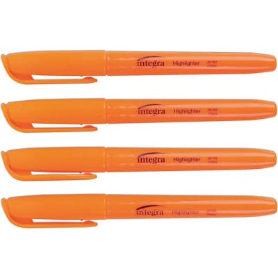 Bulk Fluorescent Orange Pen-Style Highlighters - DollarDays