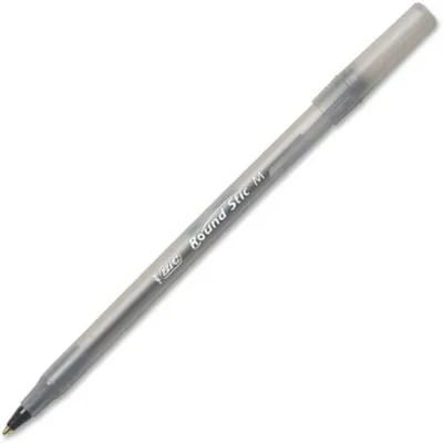 Bulk Bic Round Stick Ballpoint Pens, Med. Pt., Black Ink - DollarDays