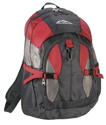 Wholesale 18.5" Classic Backpack - Red & Black, 3 Pockets | DollarDay