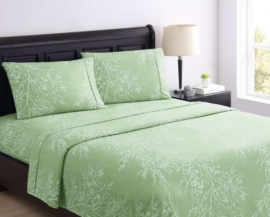 Foliage Microfiber Sheet Sets, Twin