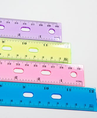 Wholesale 12" Rulers - Plastic, 4 Pack, Assorted Colors - DollarDays