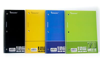 Wholesale 1 Subject Notebooks - Spiral, Assorted Colors | DollarDays