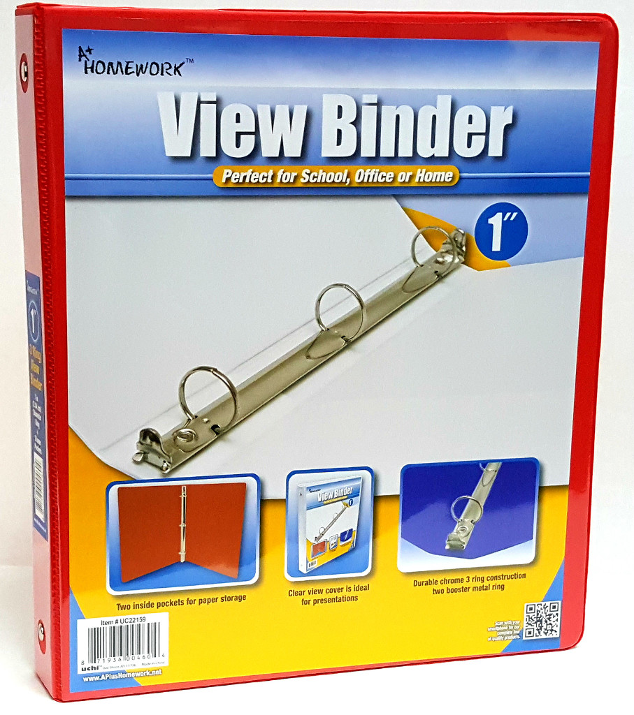 Wholesale One Inch Capacity 3 Ring Binders - 1" Binder Bulk - DollarDays