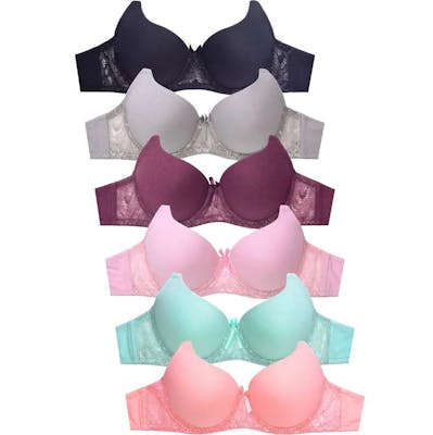 Bulk Women's Lace Bras - Assorted, B Cup, Underwire