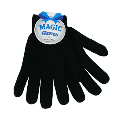 Bulk Men's Magic Gloves, All Black, One Size Fits Most - DollarDays