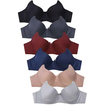Bulk Women's Full Cup Bras - Sizes 34-44 DD, 6 Colors - DollarDays