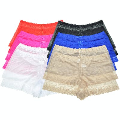 Wholesale Angelina Plus Size Sexy Lace Boxer Briefs - 4XL
